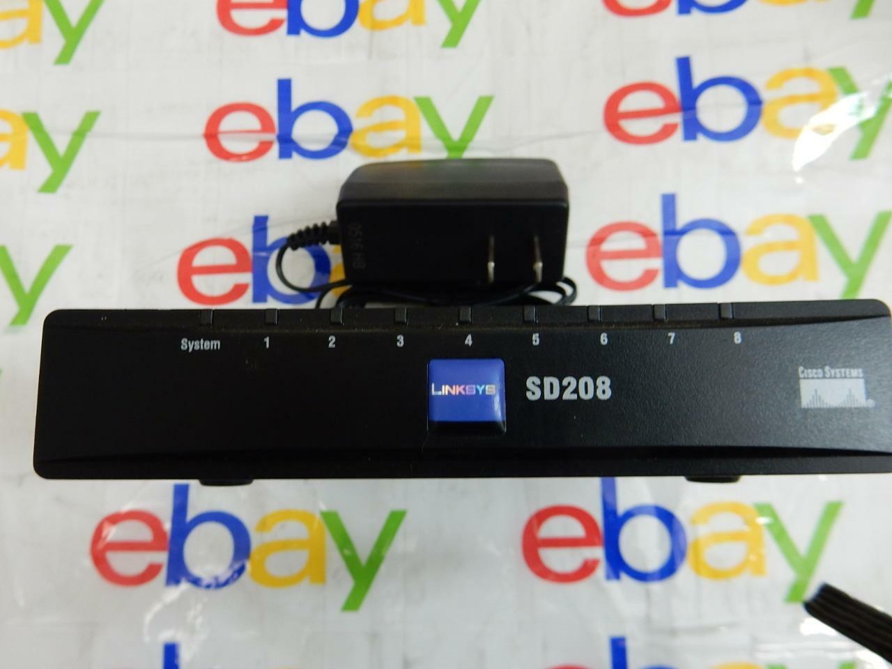 Cisco/Linksys SD208 8-Port 10/100 Ethernet Switch with Power Supply | eBay