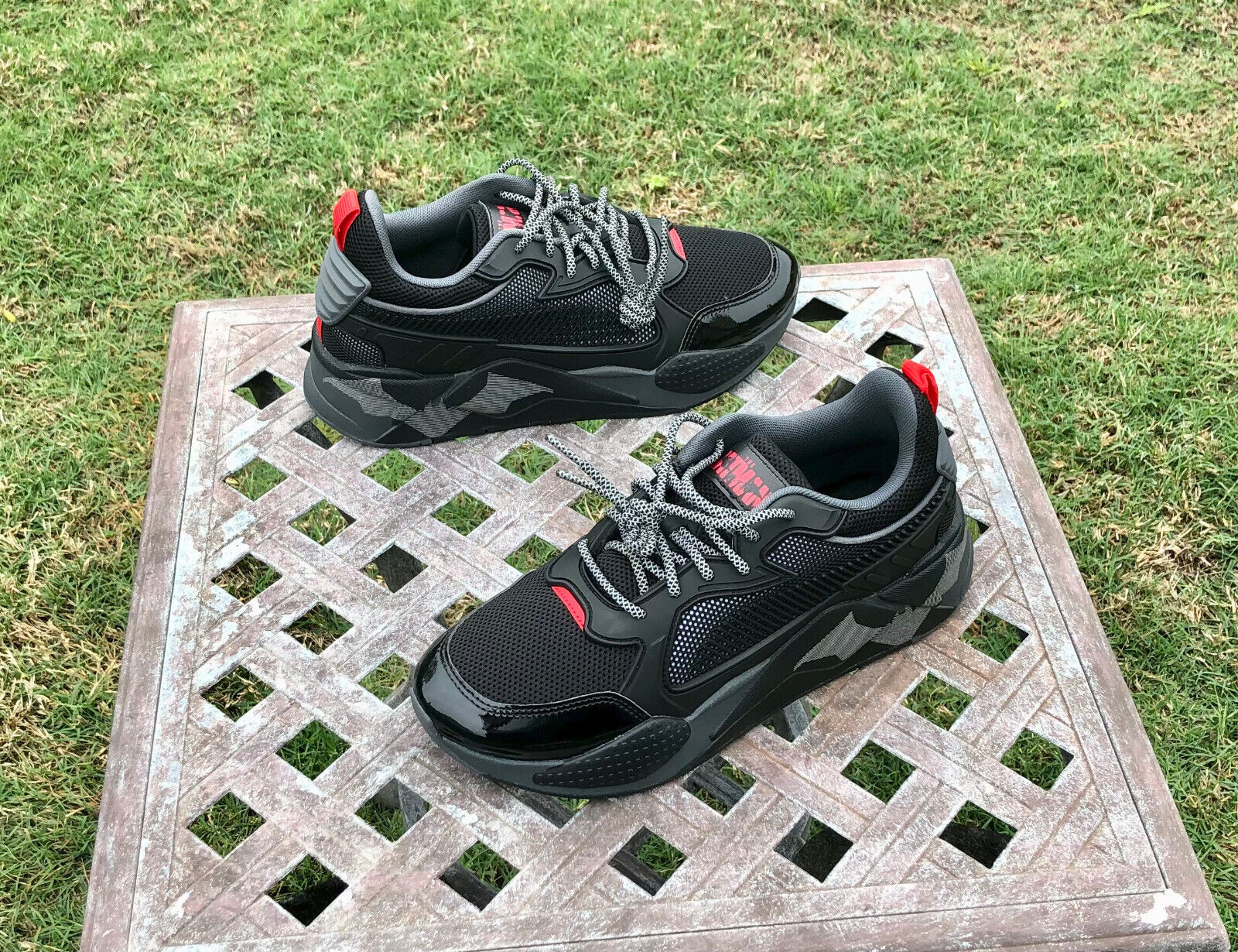 Puma X The Batman Movie DC Comics RS-X Shoes 383290-01 Black Grey Red ...