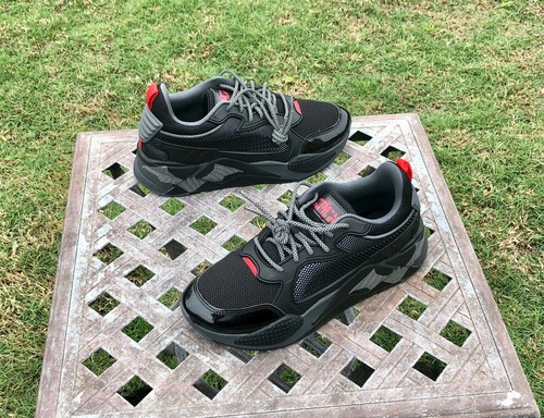 Puma X The Batman Movie DC Comics RS-X Shoes 383290-01 Black Grey Red ...