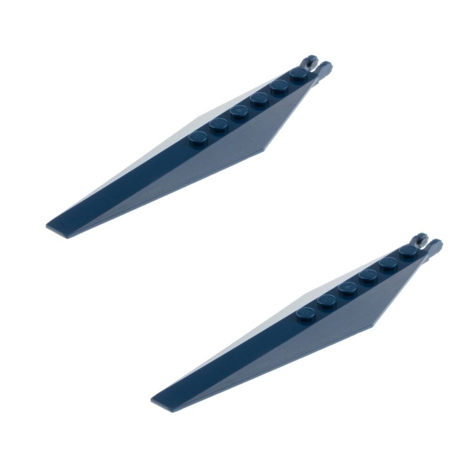 2x Lego Rotor Sheet 3x12 Dark Blue Hinge Wings Helicopter 6082417 57906 ...