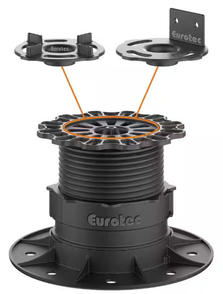 Eurotec PRO L Deck Support Plastic Adjustable Pedestal Hardware 10 pack ...