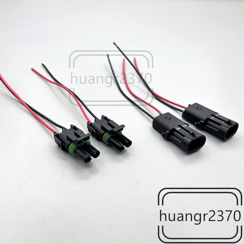 2 x 18 AWG Assembled Weather Pack 2 Pin Sealed Connector Kit. | eBay