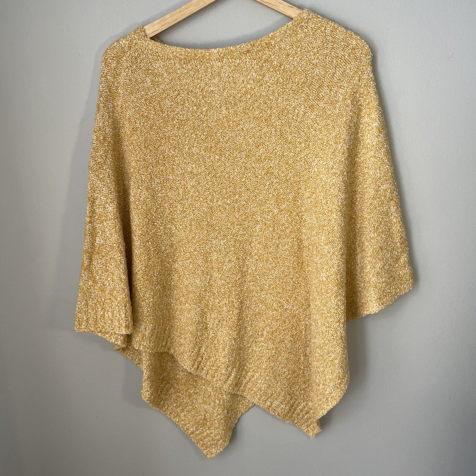 J Jill Pure Shrug Shawl Sweater Yellow Gold Cozy Soft Boho Layer One ...