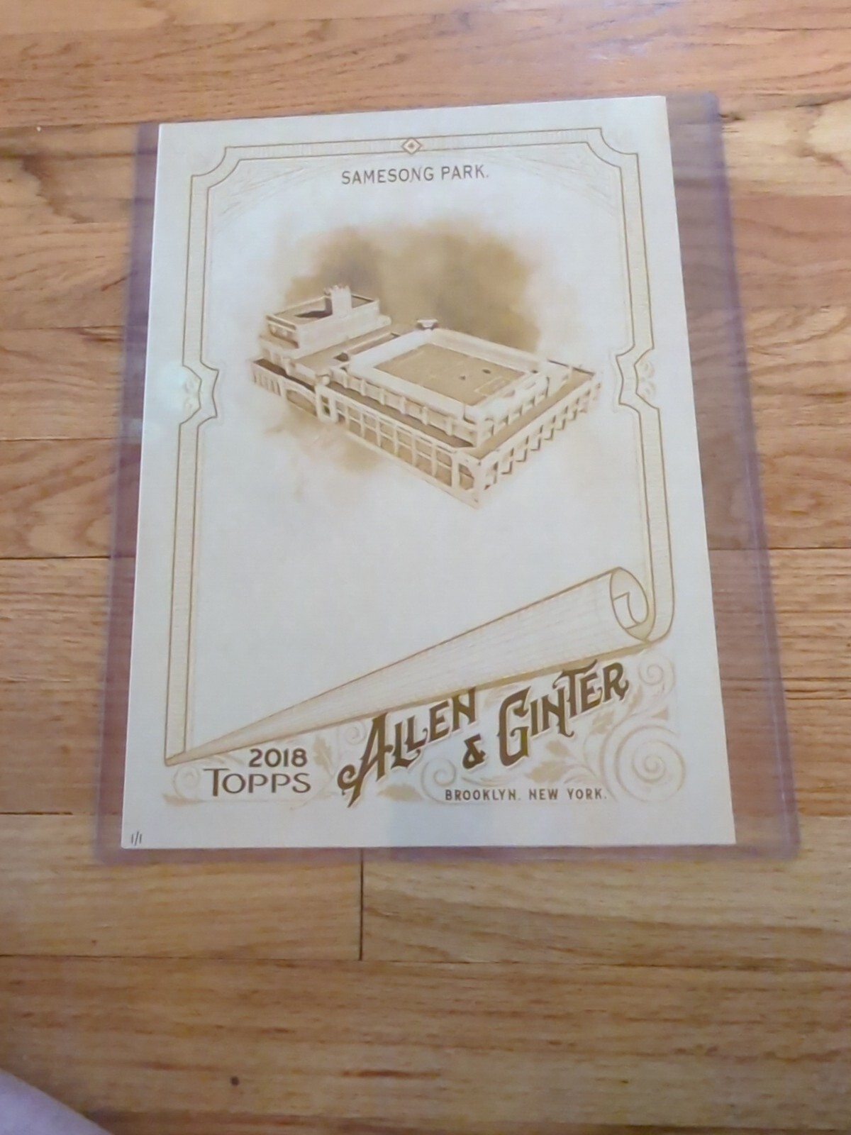 GOLD 1/1 - 2018 Topps Allen & Ginter Samesong Park Poster Card | eBay