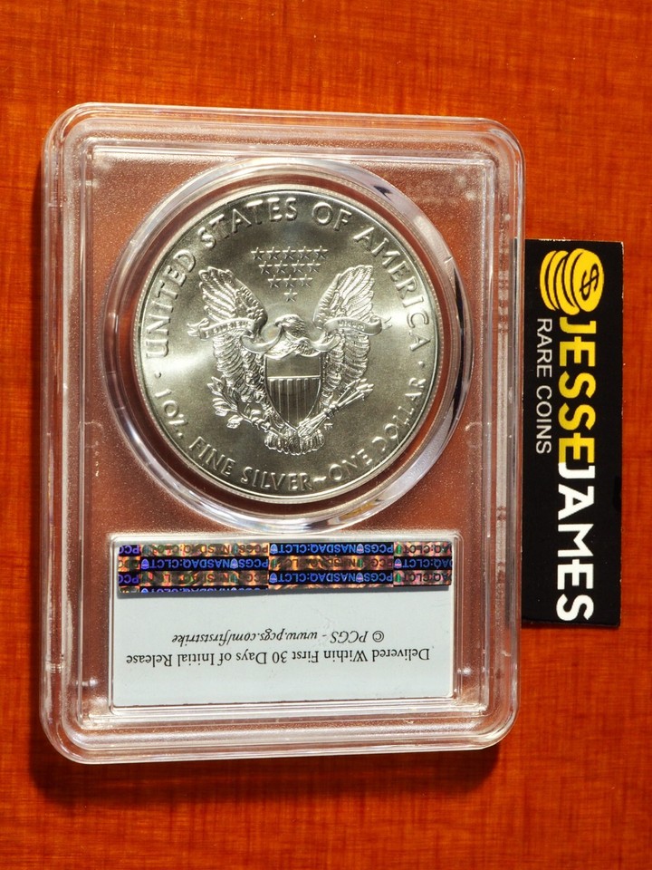 2017 $1 AMERICAN SILVER EAGLE PCGS MS70 FLAG FIRST STRIKE LABEL | eBay