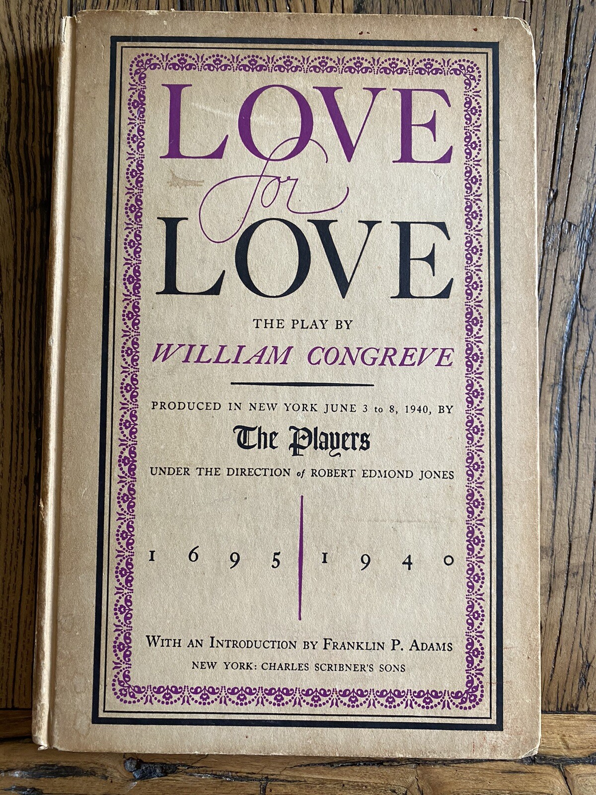 1st/1st Love for Love (1940 Hardcover) William Congreve~ Charles Scribner's Sons | eBay