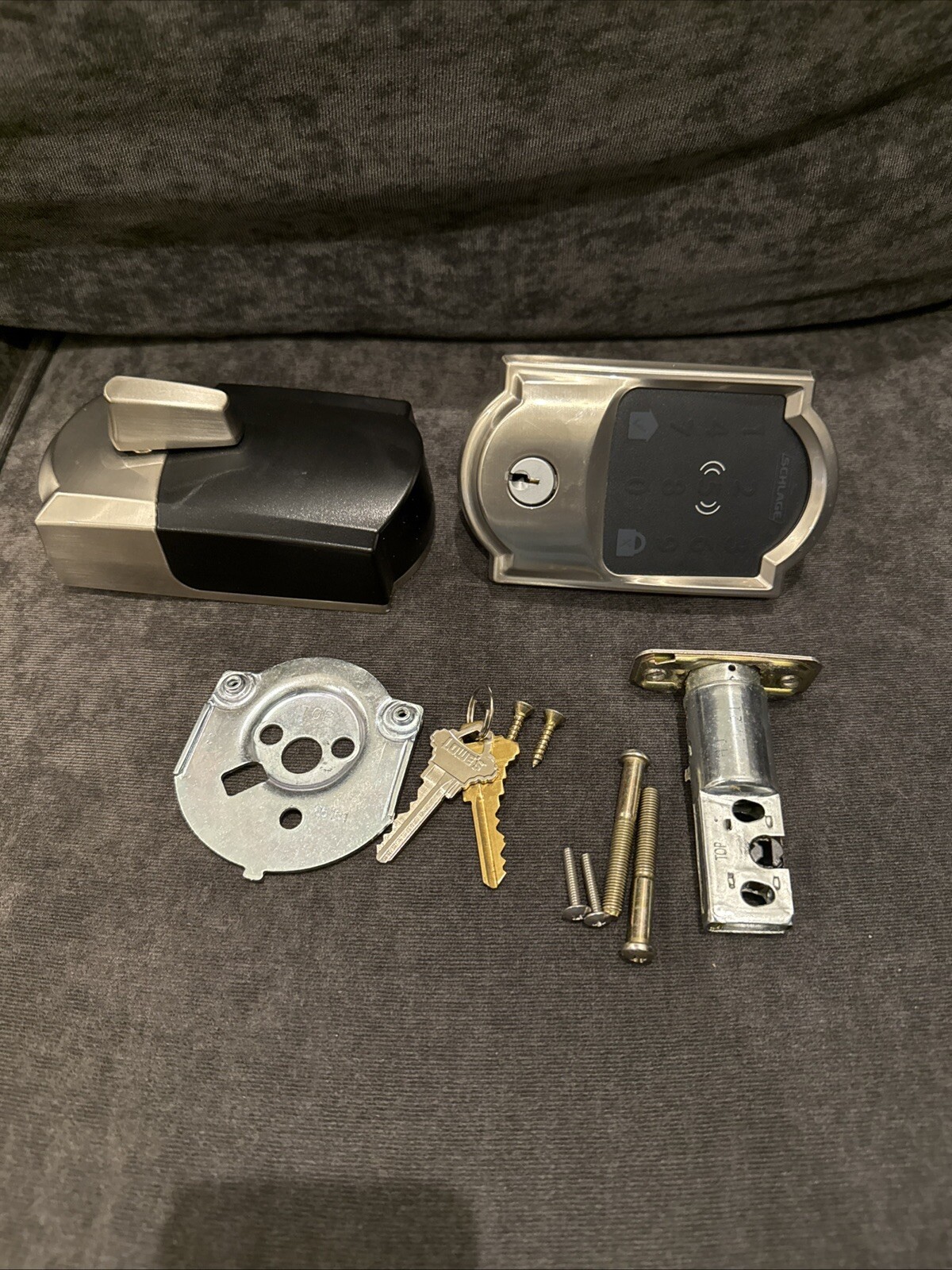 SCHLAGE ENCODE PLUS CAMELOT SATIN NICKEL WiFi DEADBOLT SMARTLOCK ...