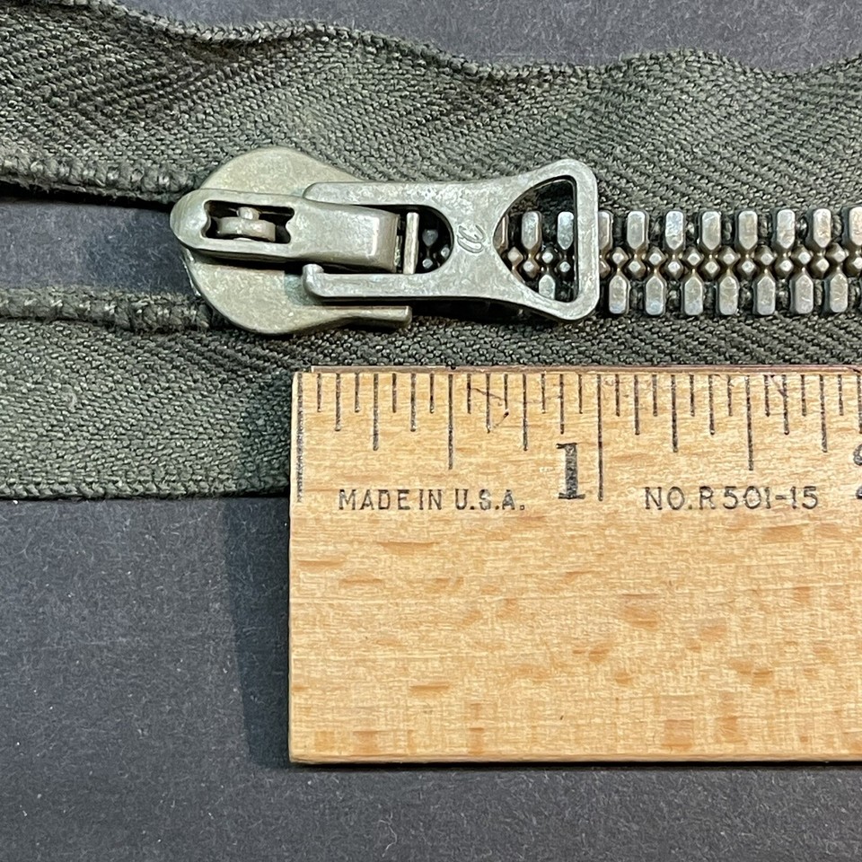 WW2 CC / Coats & Clark Military Metal 38” Zipper CLOSE END Cotton ...