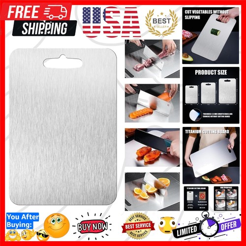100% Pure Titanium Cutting Board - Scratch & Odor Resistant for All ...