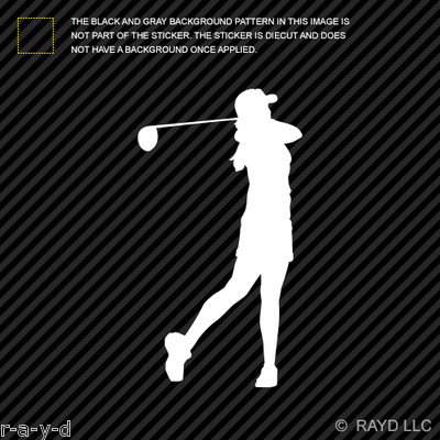 (2x) Woman Golfer Sticker Die Cut Decal Self Adhesive Vinyl female golf ...