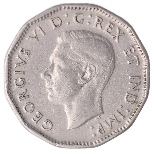 1947 Canada 5 Cents Dot - F/VF - Lot#13704 | eBay