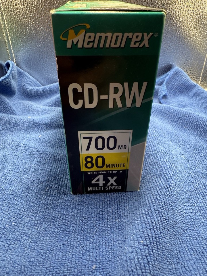 NEW Memorex CD-RW 4x 700MB 80 Min Rewritable Compact Discs 10Pack Blank ...