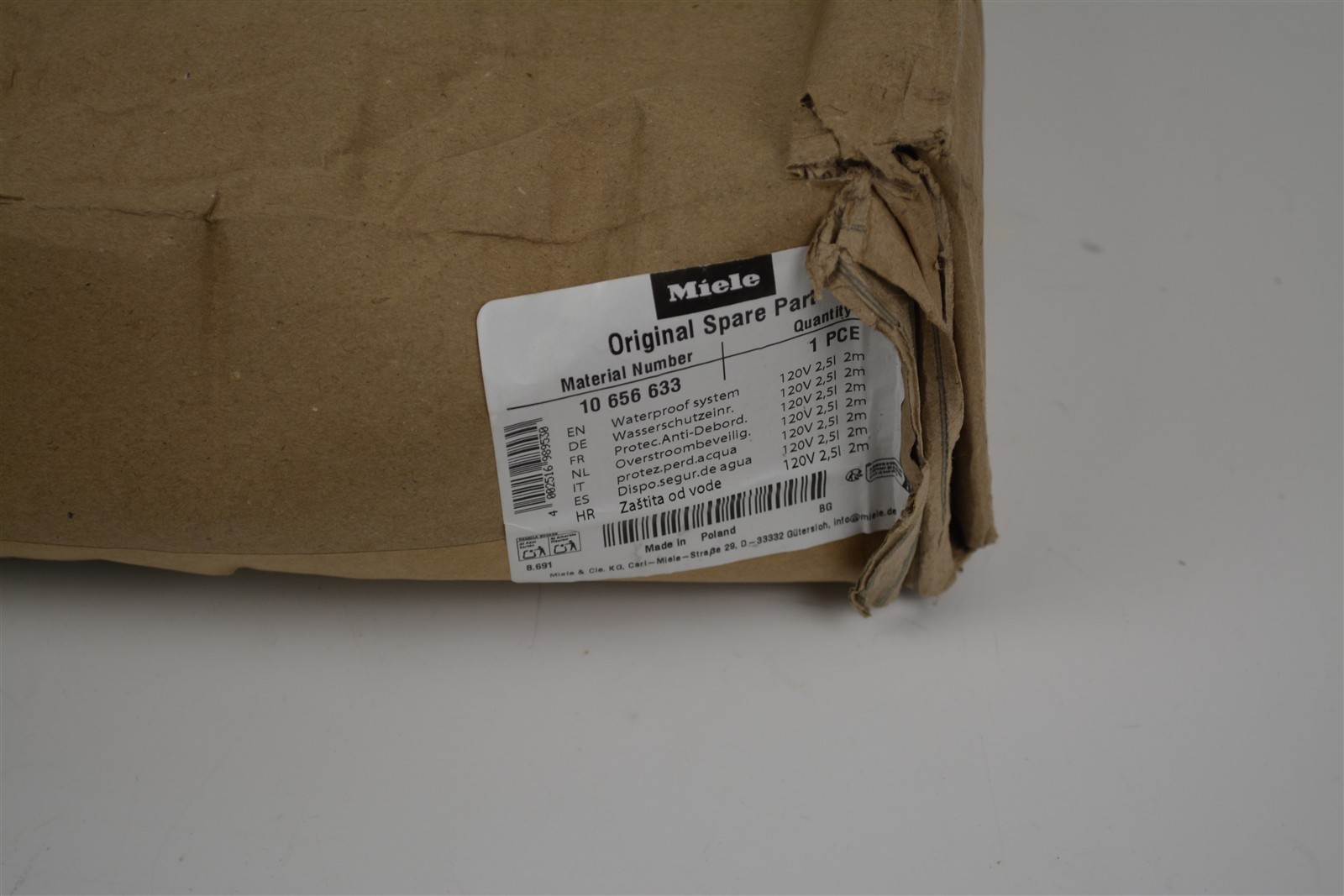 Miele Dishwasher 10656633 Waterproof system 120V 2,5l 2m | eBay