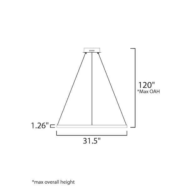 ET2 E22726-BK Groove 32" LED Pendant | eBay