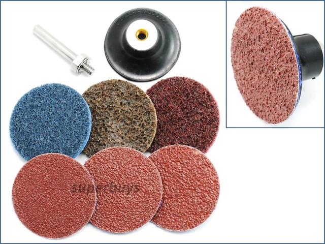 8pc 50mm Surface Preparation Sanding Sander Discs Backing Pad Rotary ...