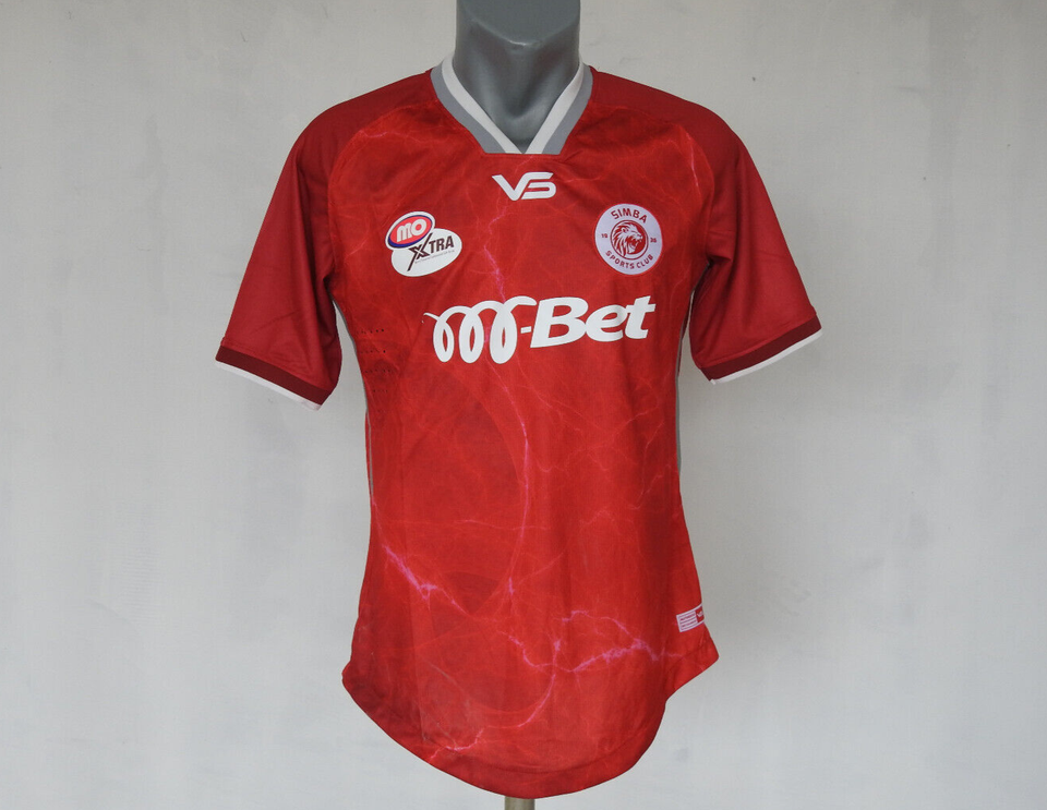 FC Simba 2022 Home Jersey #25 Moses VG Red Shirt Size L Football Soccer ...