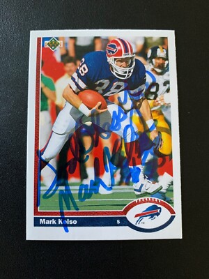 Mark Kelso Signed 1991 Upper Deck #71 Card Buffalo Bills Autograph COA ...