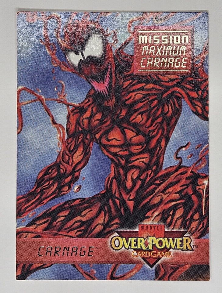 Spider Man OVERPOWER Maximum Carnage Mission Card Set Complete 1995 ...