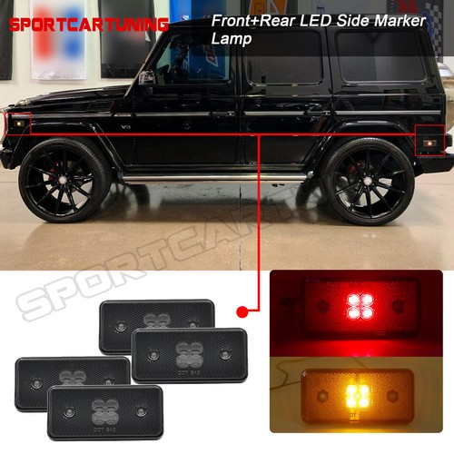 F&R LED Side Marker Lights Smoked For 02-14 Mercedes-Benz W463 G500 ...