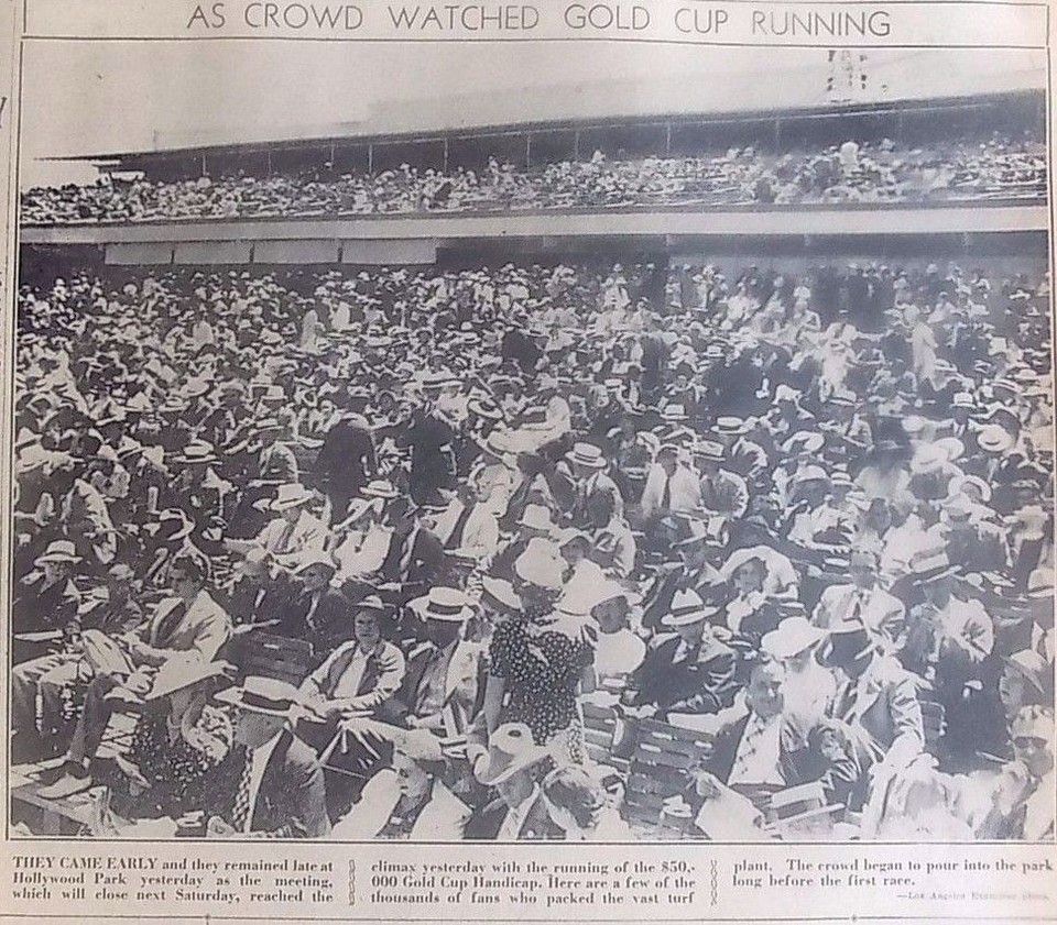 Seabiscuit $50'000 Hollywood Gold Cup Winner Jockey George Woolf July ...