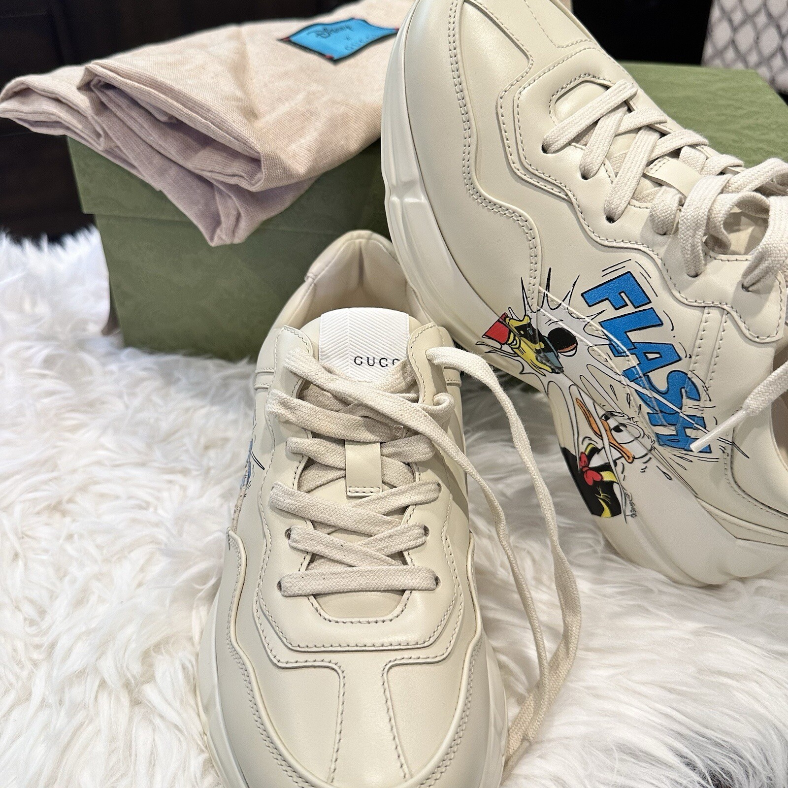 Gucci Rhyton x Disney Donald Duck Women Size 7.5 - Gem