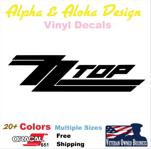 ZZ Top Band Die Cut Vinyl Decal Truck Car Sticker Laptop Window | eBay