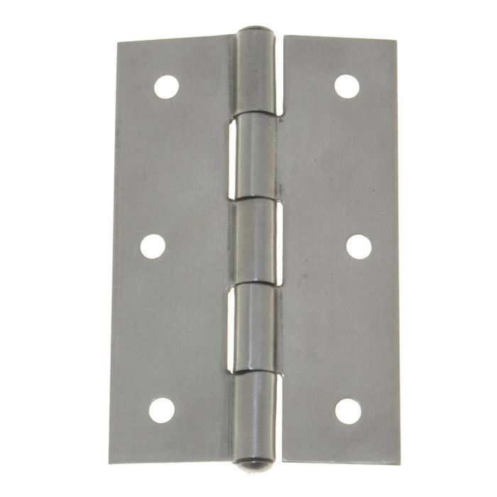 Pack Size 5 Pair Fixed Pin Hinge 75mm x 50mm x 1.5mm Stainless Butt 6 ...