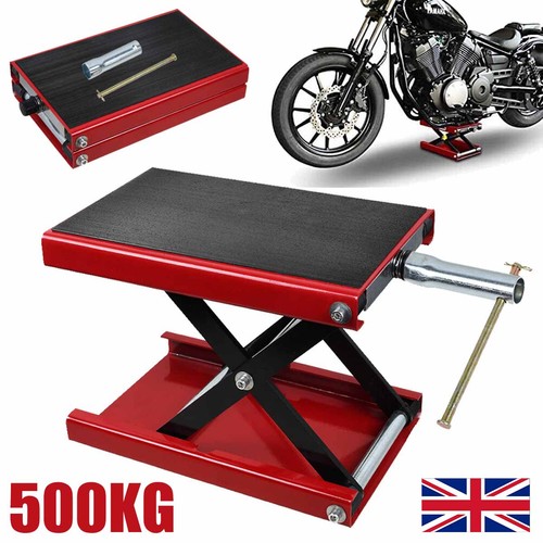 500KG Motorbike Motorcycle Table Bench Workshop Scissor Lift Jack Stand ...