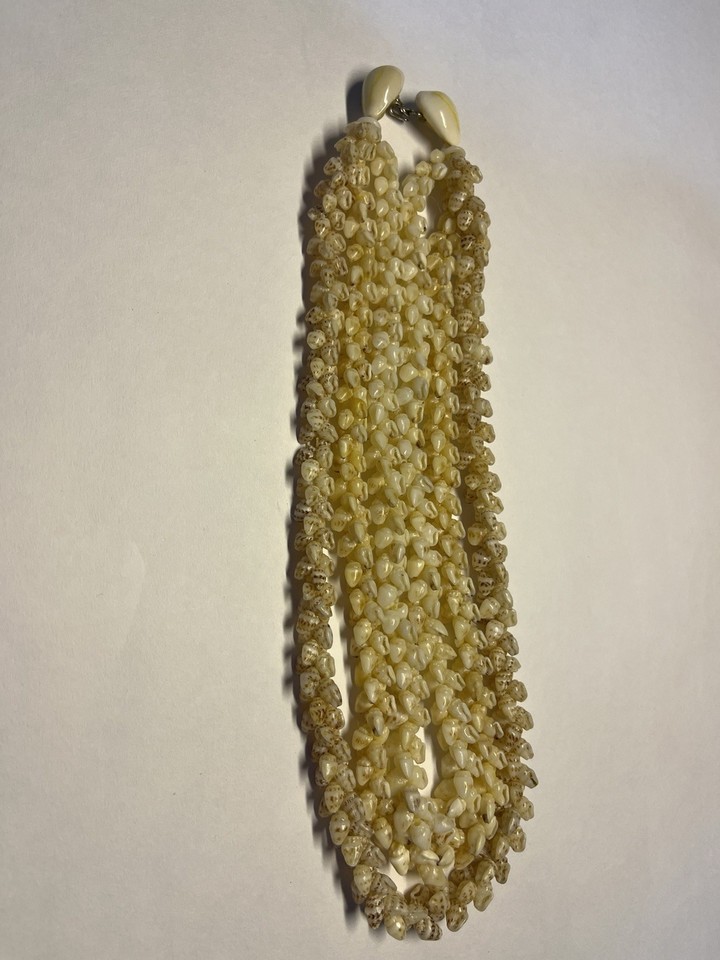 Hawaiian 🌺 Vintage Ni’ihau Momi Pikake Shell Lei Bracelet & Earrings | eBay