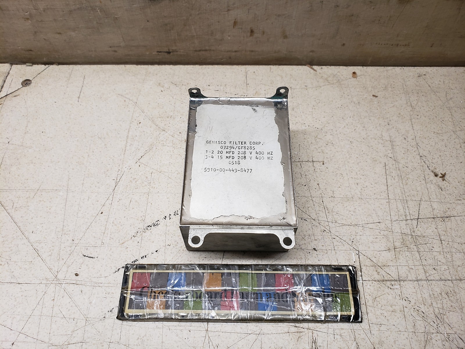 Genisco Filter Fixed Paper Capacitor 519612-1 4M201-356B GF8285 ...