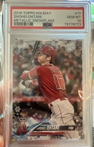 2018 Topps Holiday Mega Box Metallic Snowflake Shohei Ohtani PSA 10 ...