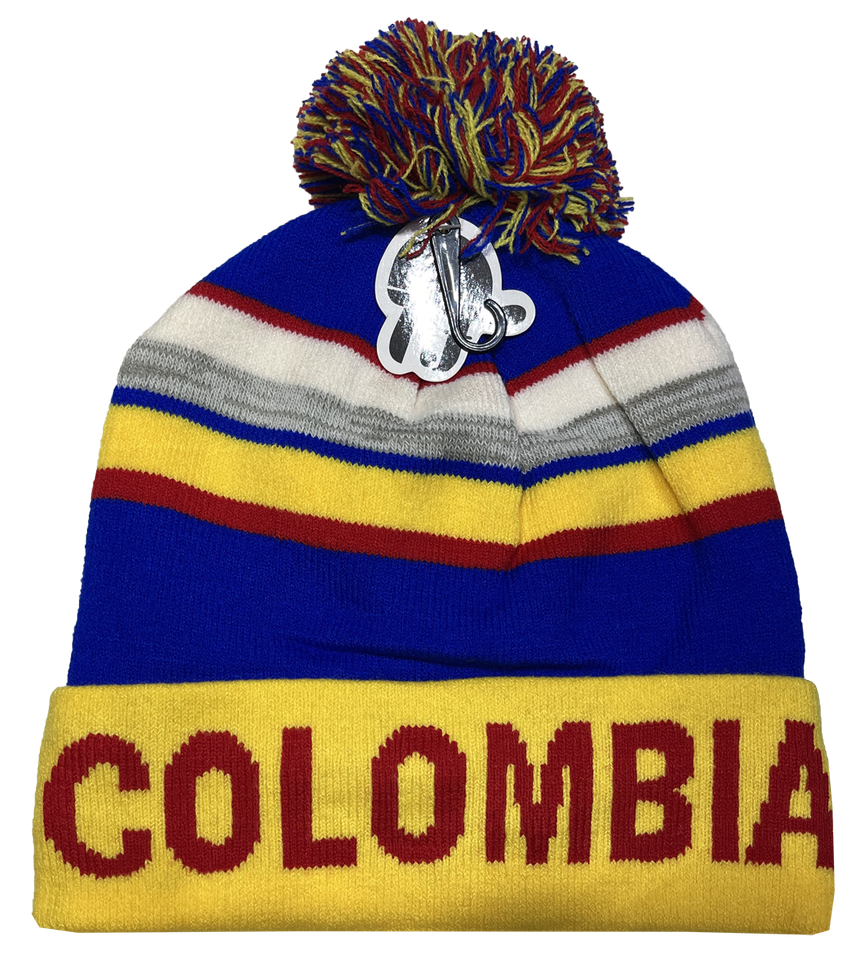 COLOMBIA Pompom Plush Lining Knit cap Beanie Knitted Warm Ski Winter ...