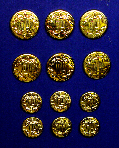 BELLISSIMO by TIP TOP REPLACEMENT BUTTONS 12 pieces SOLID METAL FAIR ...