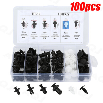 Set Car Body Bumper Rivet Retainer Trim Molding Push Pin Clip ...