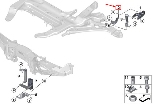 NEU MINI COOPER F55 FRONT LEVEL SENSORHALTERUNG 37146853711 6853711 ...