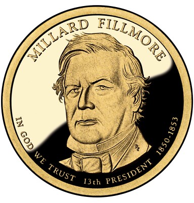 2010 P&D MILLARD FILLMORE Presidential Dollars From Uncirculated Set US ...