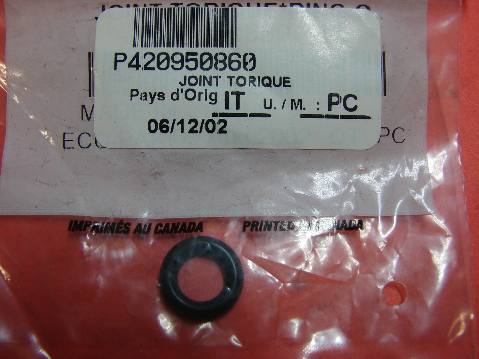 NOS Oil Filter O-Rings 0712-0365 SeaDoo Ski-doo Bombardier 420950860 ...