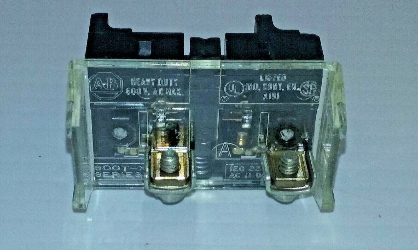 ALLEN BRADLEY 800T-XD1 CONTACT BLOCK 1 N/O 30MM 600VAC SERIES D | eBay