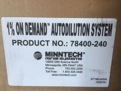 MINNTECH 78400-240 1% ON DEMAND AUTODILUTION SYSTEM (NEW) | eBay