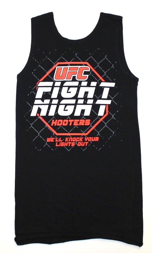 NEW! HOOTERS AUTHENTIC UFC FIGHT NIGHT XX-SMALL XXS LYCRA BLACK UNIFORM ...