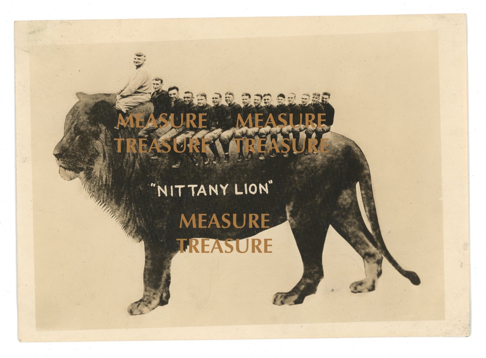 C.1920 PENN STATE COLLEGE FOOTBALL TEAM NITTANY LION HUGO BEZDEK PHOTO ...