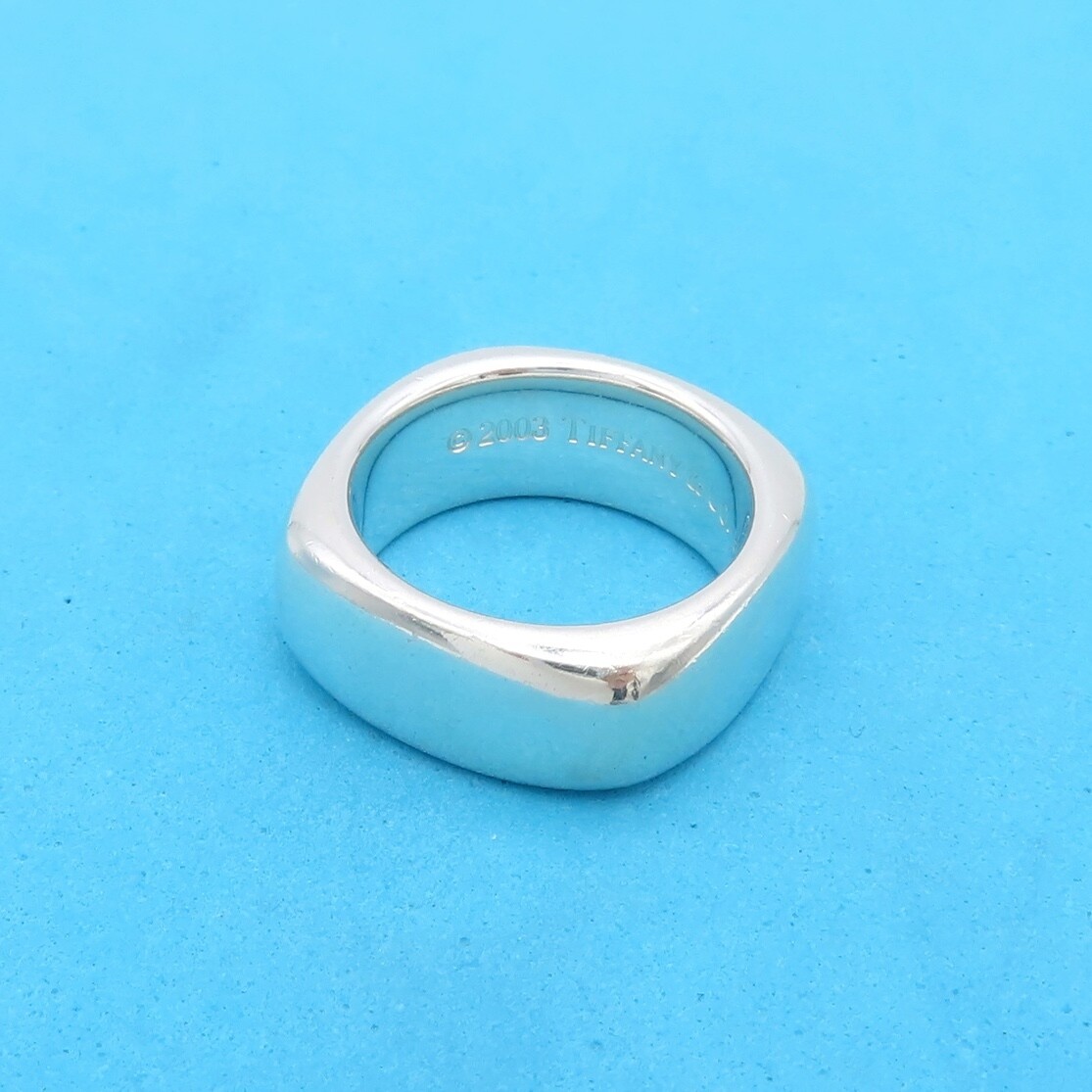 Extremely Rare Tiffany Co. Square Silver Ring Size 6.… - Gem
