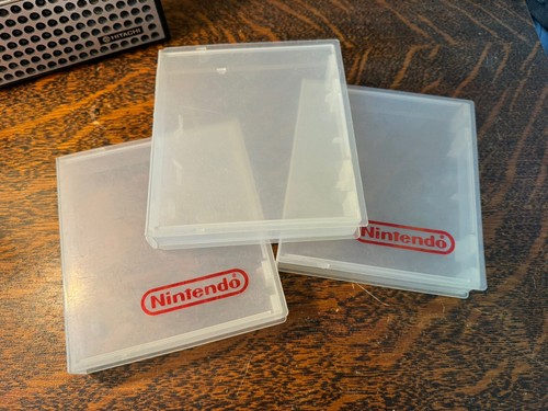 Nintendo Lot (3) Clear Plastic NES Logo Cartridge Hard Clamshell Game ...
