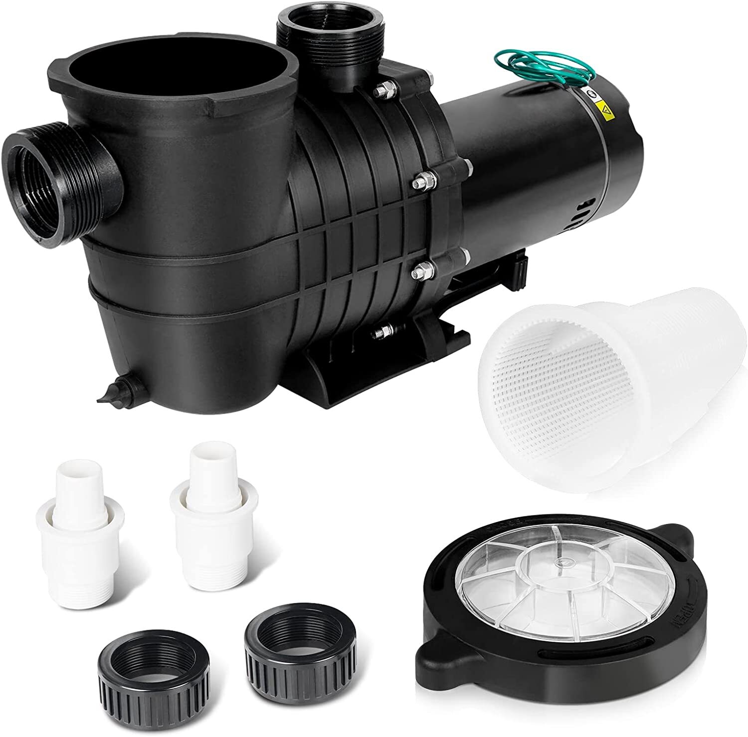 1.5HP In/Above Ground Swimming Pool Pump Motor with Strainer ...