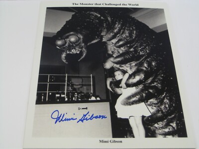 MIMI GIBSON "THE MONSTER THAT CHALLENGED THE WORLD" AUTO SIGN PHOTO COA ...