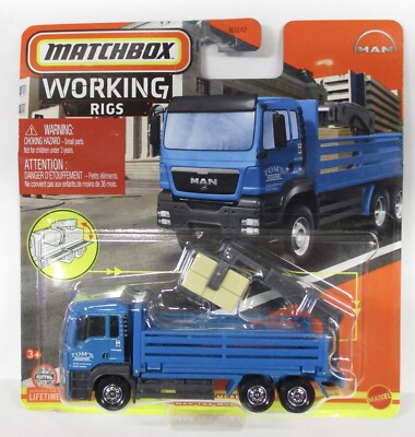 2023 MATCHBOX WORKING RIGS W CASE MAN TGS MCAB TOM'S TRANSPORT BLUE | eBay
