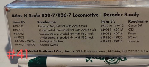 ATLAS N SCALE LOCOMOTIVE #49930 B36-7 BC RAIL #3607 | eBay