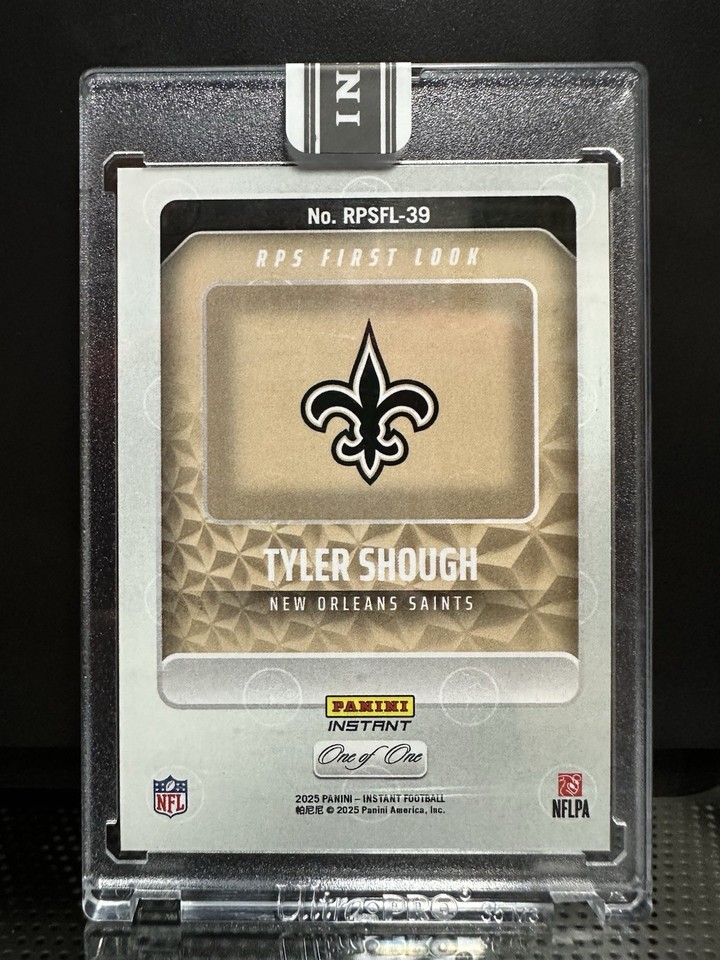 2025 Panini NFL Rookie Premiere Tyler Shough 1st Ever Pro Uniform Card ...