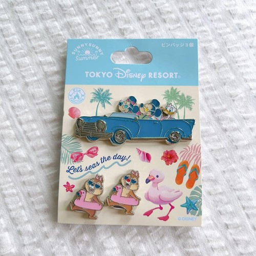 Disney Sunny Summer Pin Badge Mickey Chip And Dale 12 rare limited | eBay