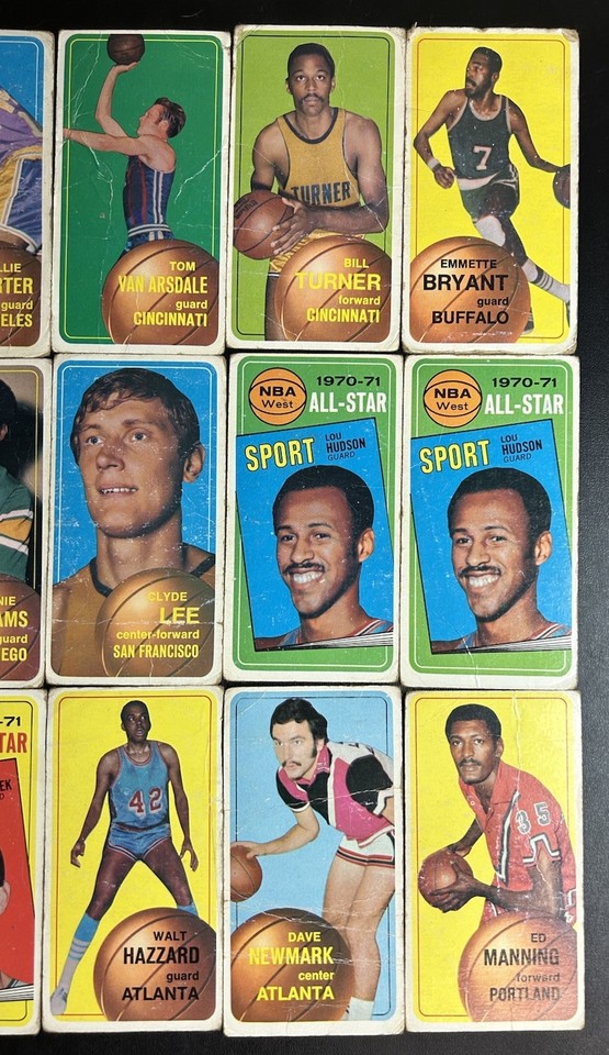 (19) 1970-71 Topps Basketball Tall Boy CARD LOT FRAZIER, HAVLICEK ...
